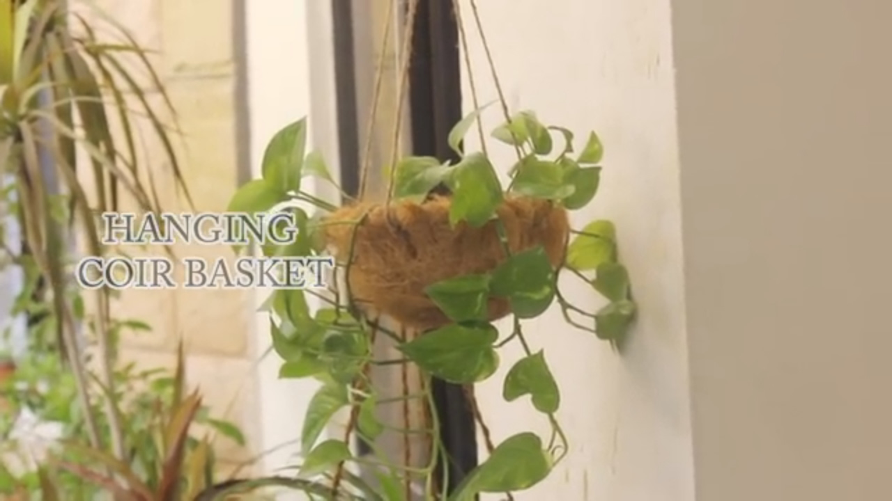How to Make a Hanging Coir Basket - DIY Recycled Craft - YouTube