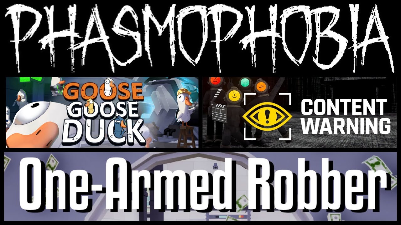 Content Warning - ч2 // One-armed robber - ч6 // Phasmophobia - ч5 ...