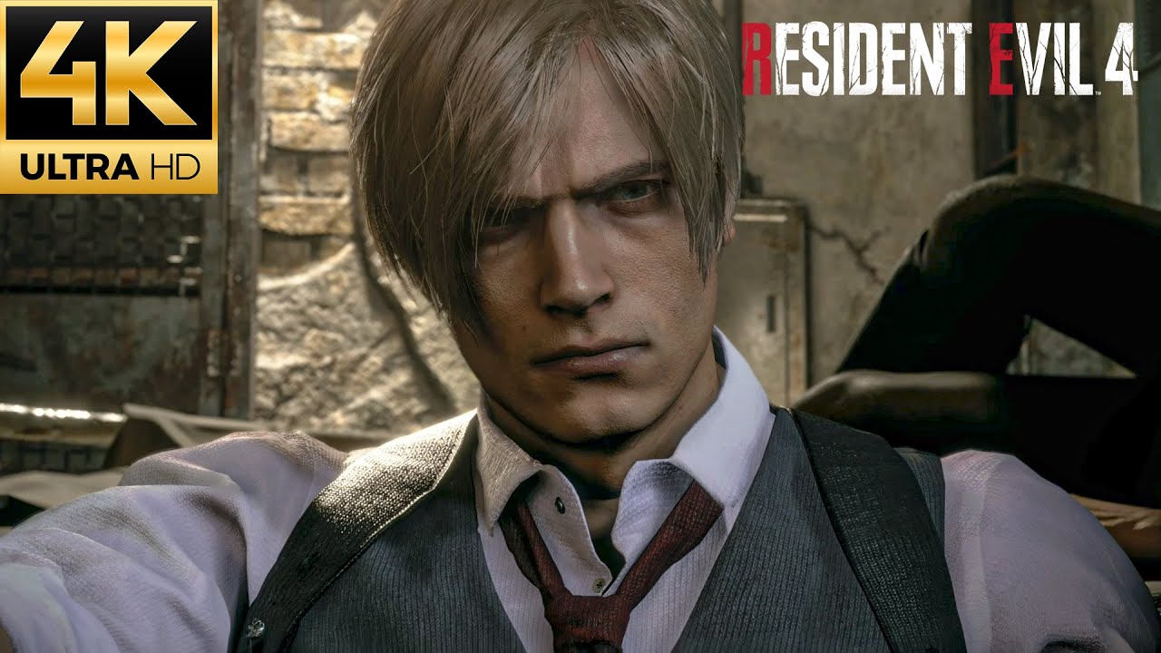 Resident Evil 4 Remake - Leon Noir Outfit [4K 60 FPS] - YouTube