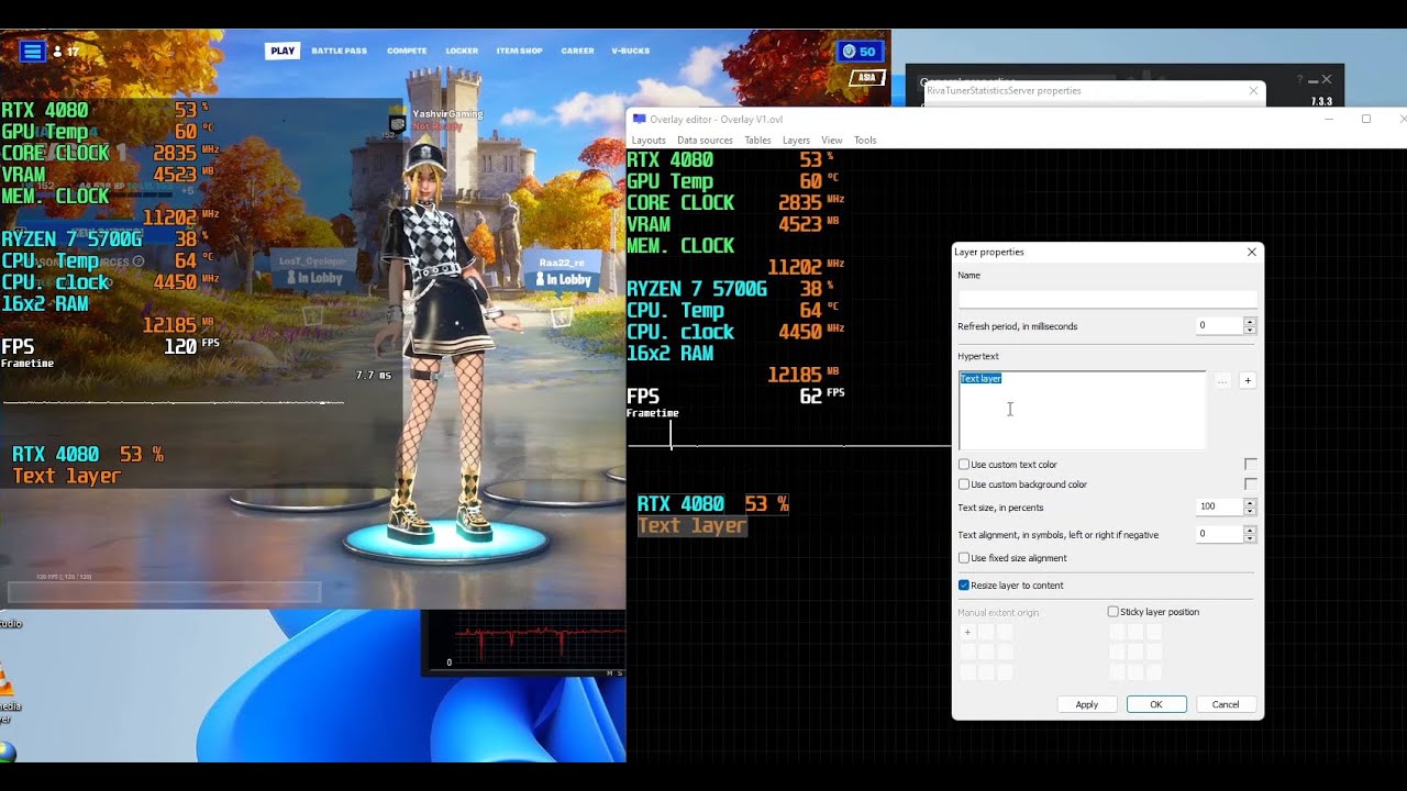 MSI Afterburner Tutorial - How to set up OSD | RTSS - RivaTuner Plugin ...