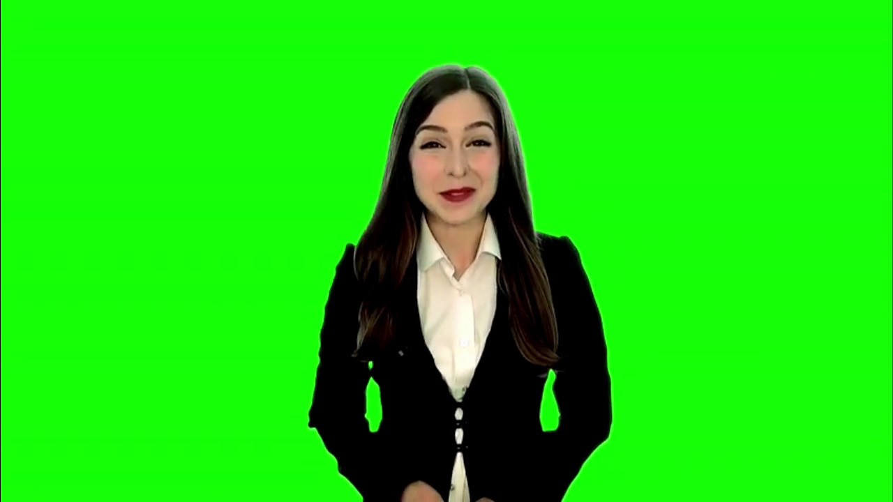 Green Screen Girl knocking in the monitor - YouTube