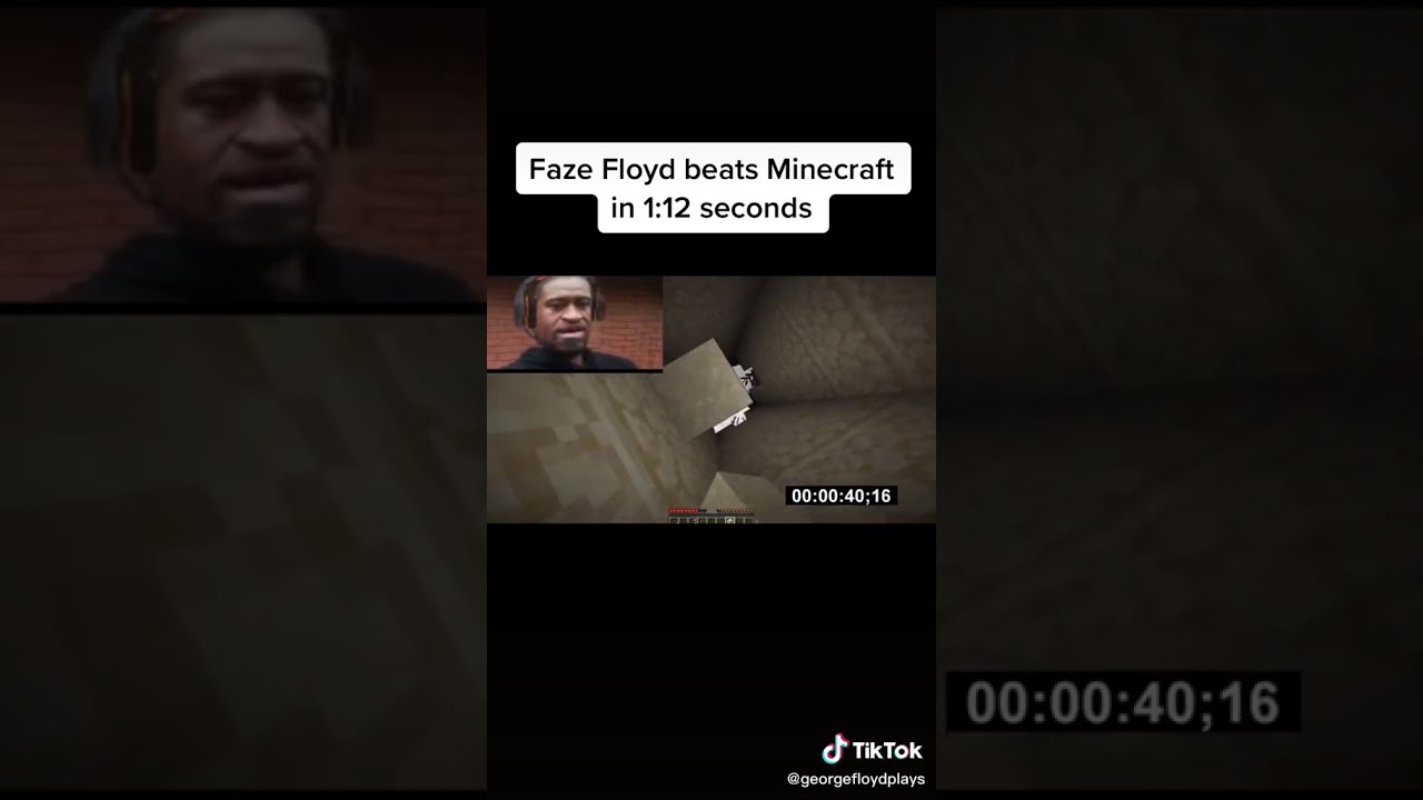 George Floyd Gaming Beats Minecraft In 1 Minute - YouTube