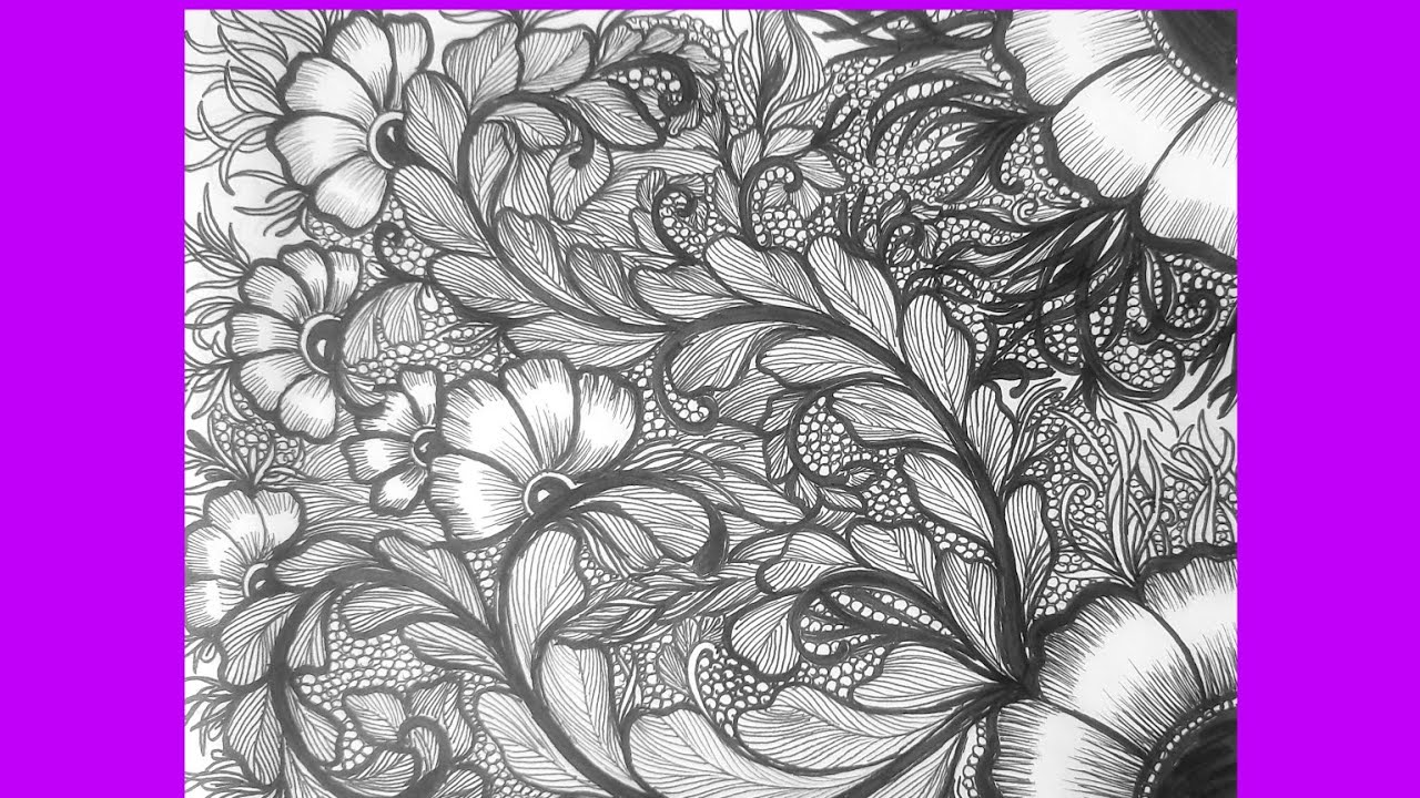 Zentangle for Beginners | Botanical Zentangle | Zentangle Flowers # ...