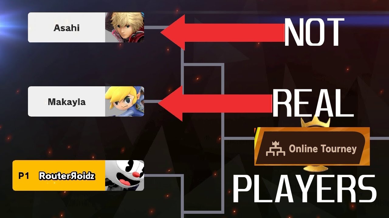 Smash Ultimate's fake online tourney opponents - YouTube