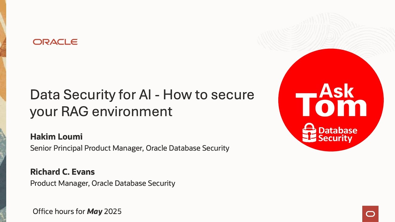 Data Security for AI - How to secure your RAG environment - YouTube