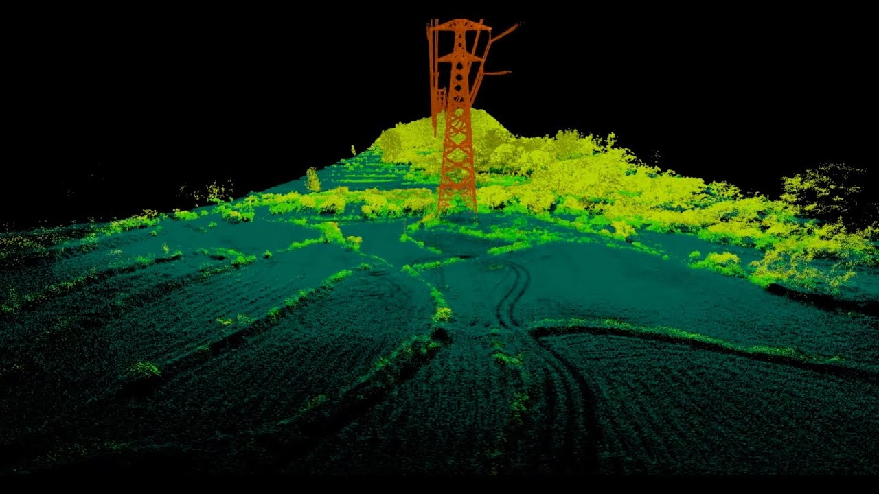 Power line patrol with the Geosun GS-130H Lidar Point cloud data ...