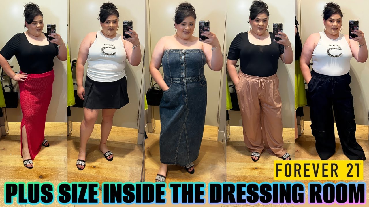 PLUS SIZE INSIDE THE DRESSING ROOM at FOREVER 21| TRYING ON SUMMER ...