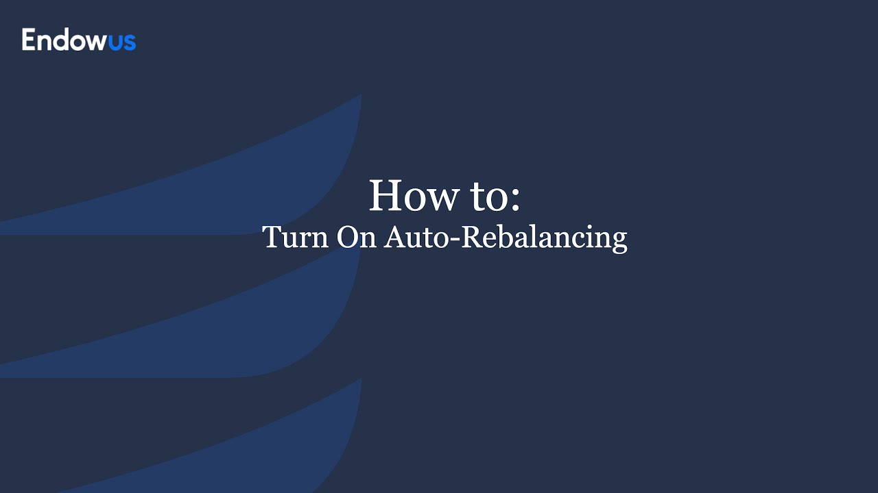 How to Turn On Auto Rebalancing - YouTube