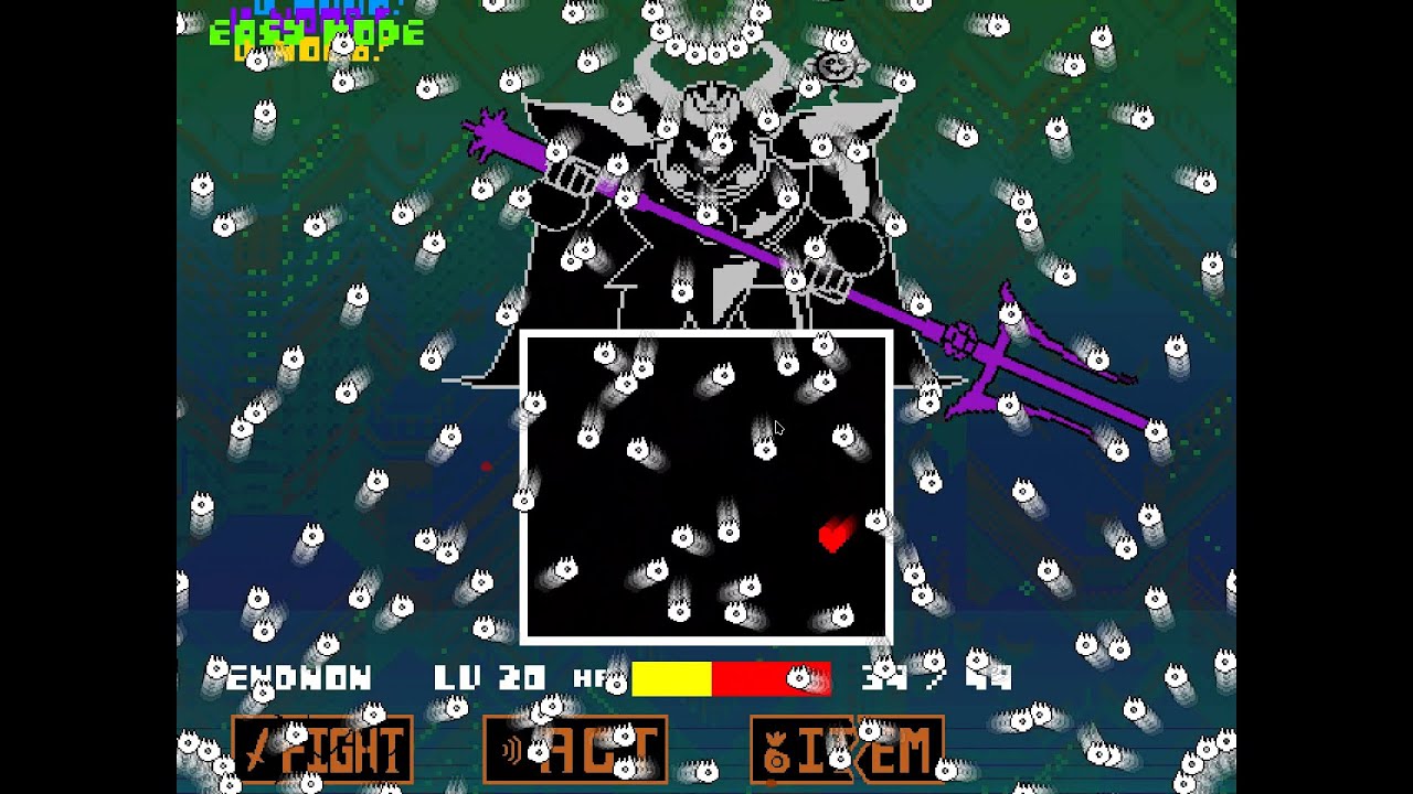 undertale true genocide asgore: Lunatic Easy mode complete - YouTube