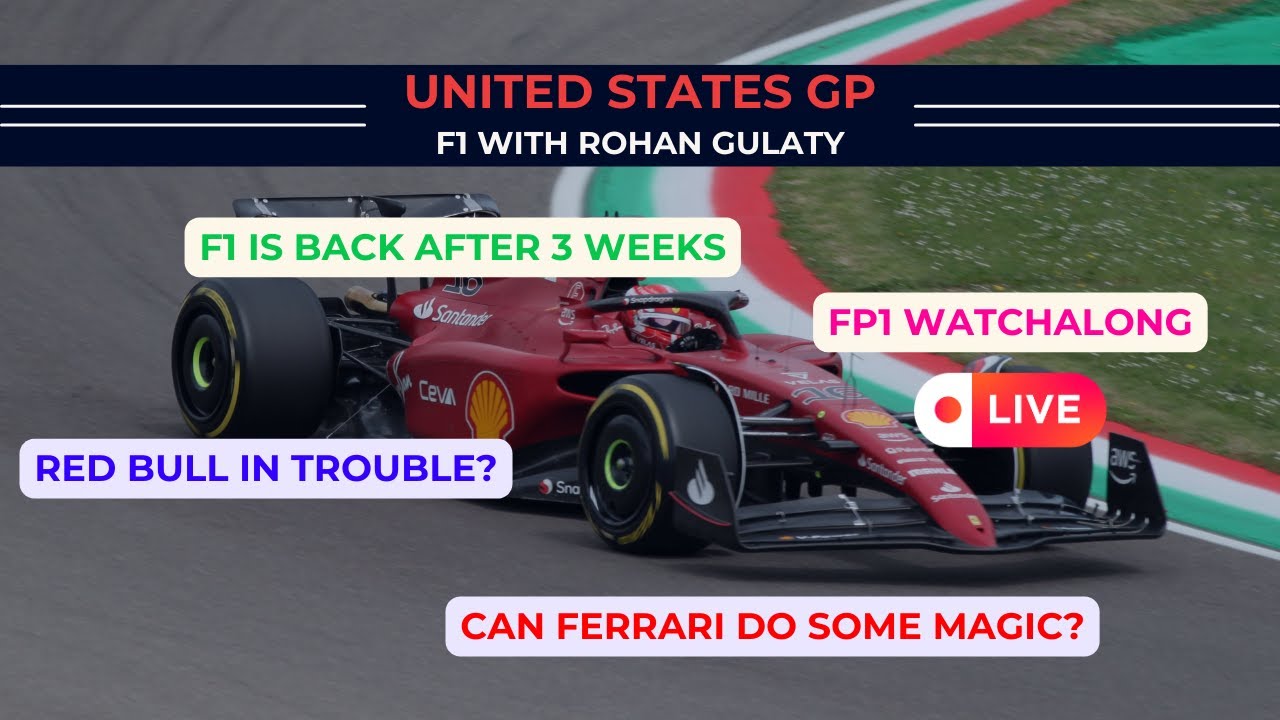 F1 is back | United States GP | Practice 1 | Live Watchalong - YouTube