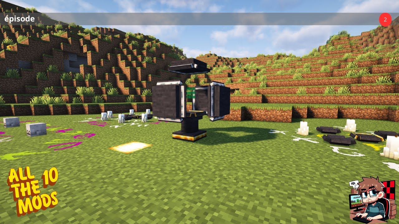 ATM 10 #2 stokage massif et farm a mobs - YouTube