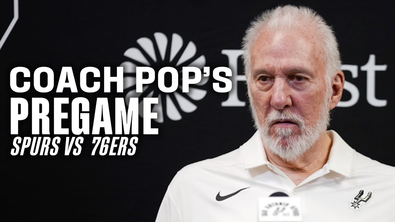 Coach Pop's Pregame Media Availability vs 76ers | 4.7.2024 - YouTube