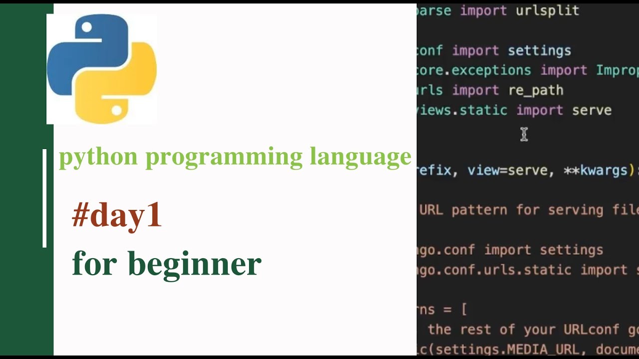 python programming language for beginner #day1 - YouTube