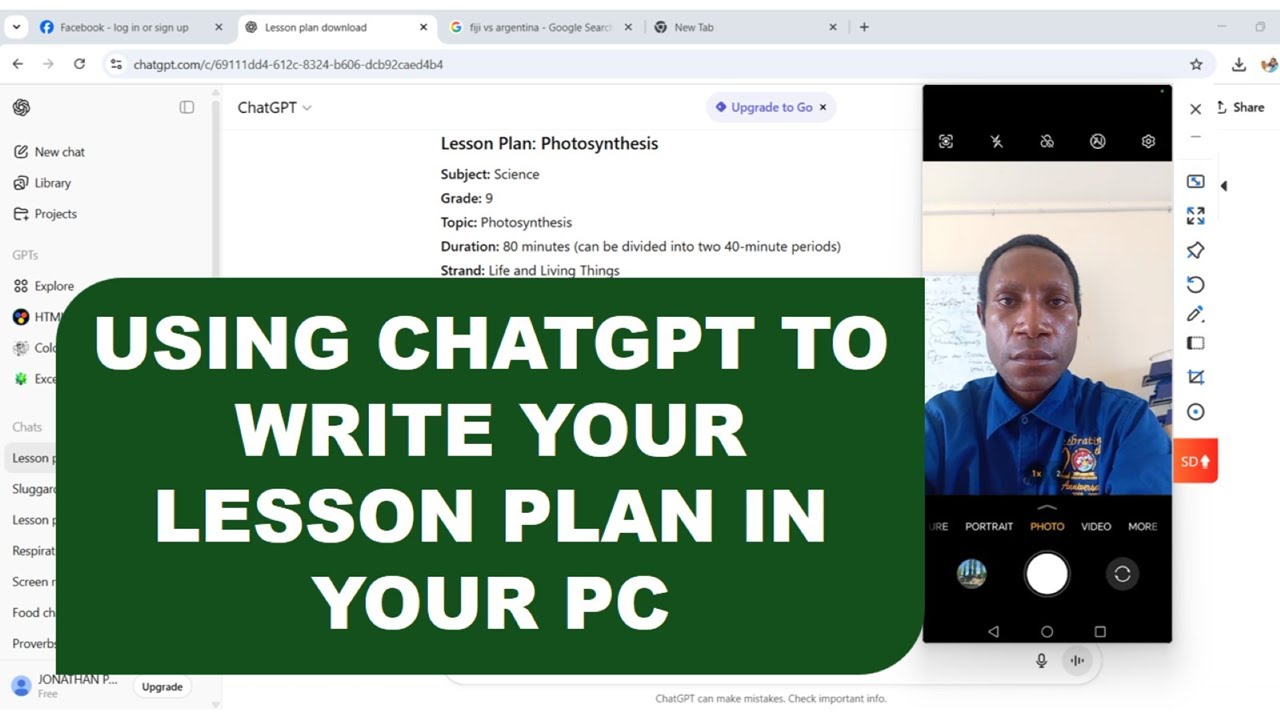 USING CHATGPT TO WRITE LESSON PLAN IN YOUR PC - YouTube