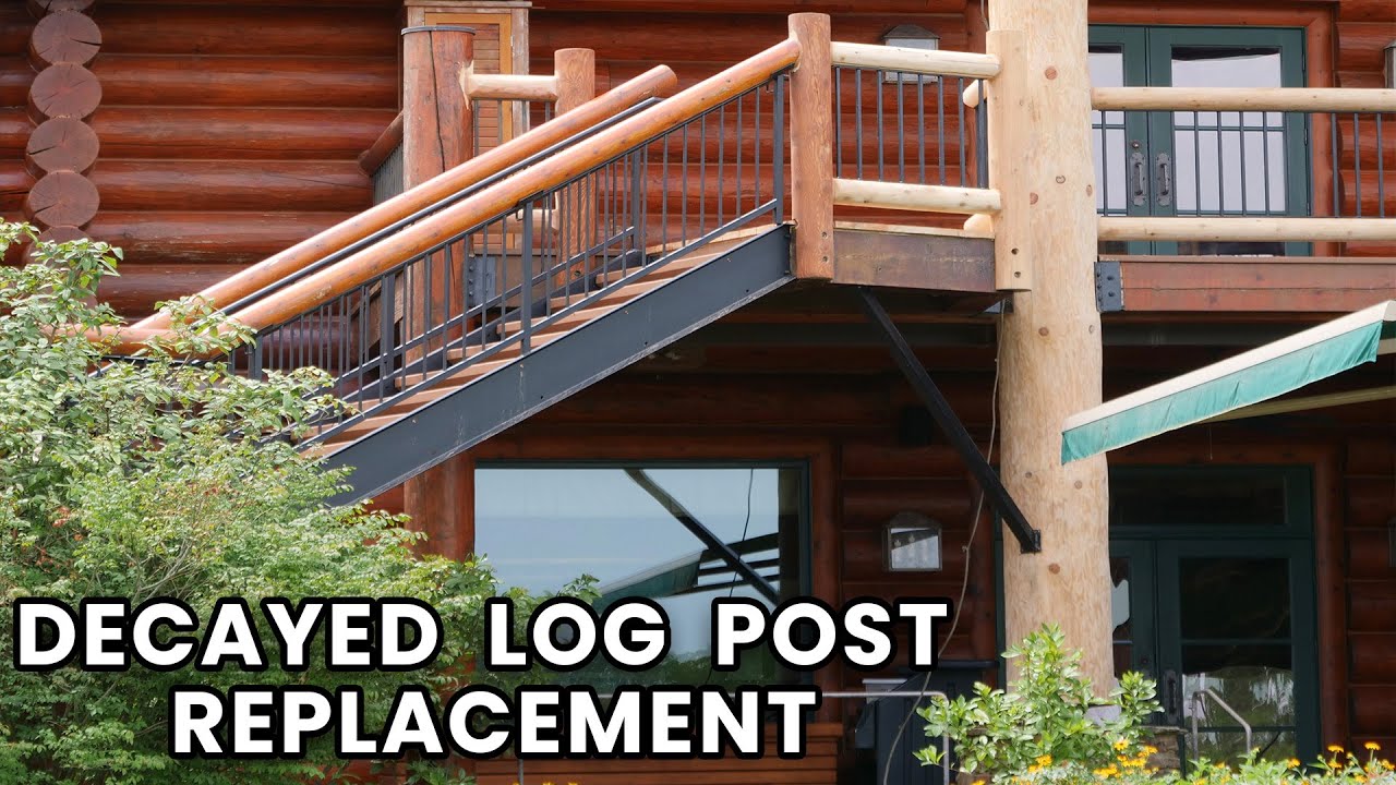 How to Replace a Decayed Log Post - YouTube