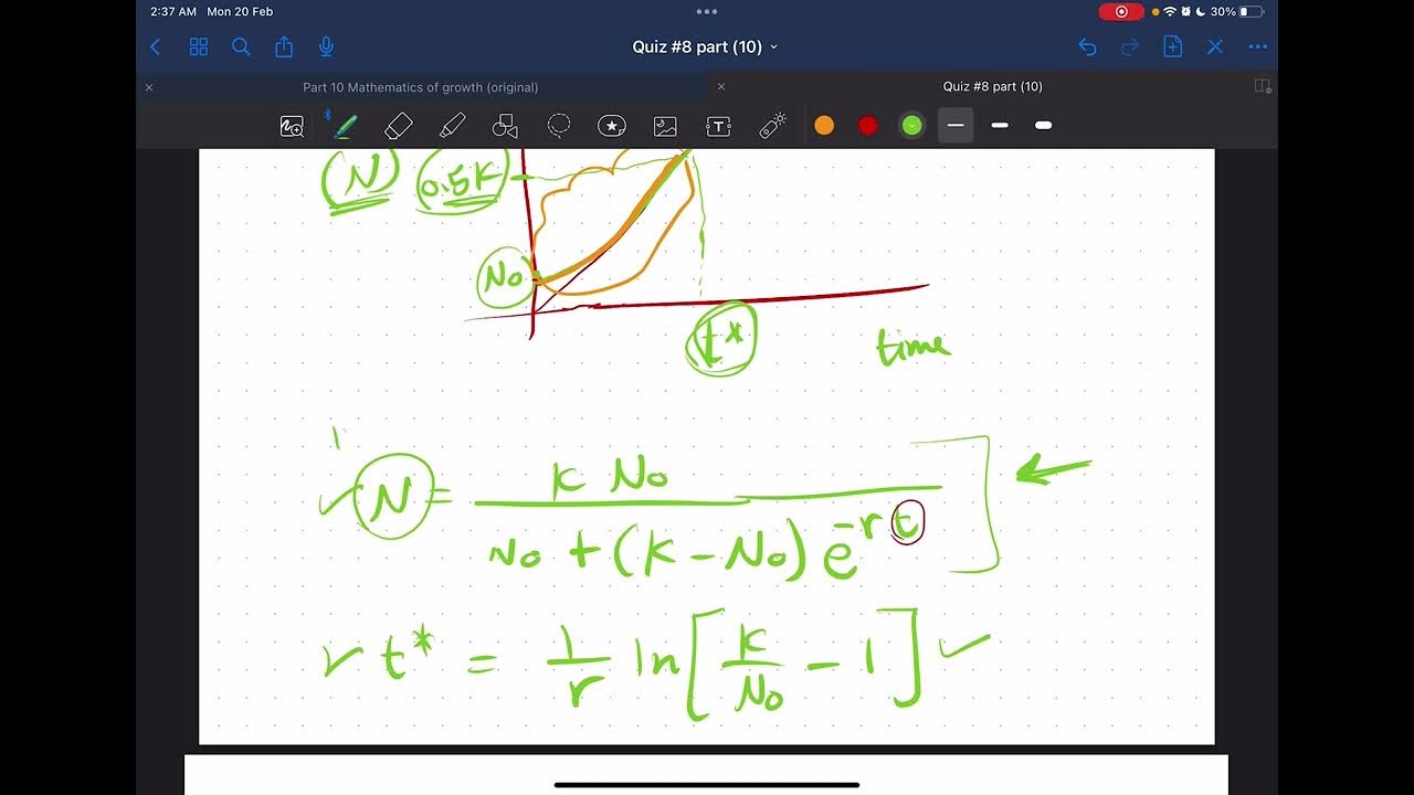 Part (10) Mathematical of growth | lecture (3) - “Quiz #8” - YouTube