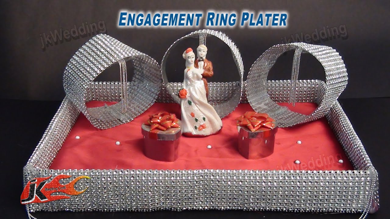 DIY Engagement / Wedding Ring Platter | How to make | JK Wedding Craft ...