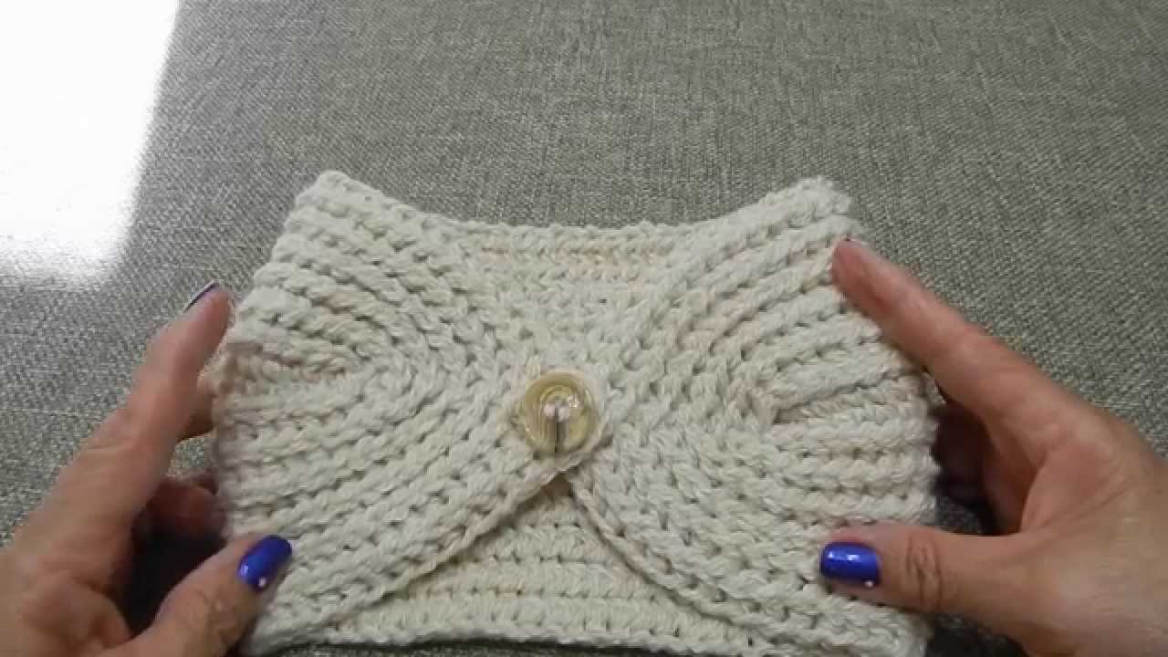 Banda para el pelo Crochet Fácil y Abrigadora #2 - YouTube