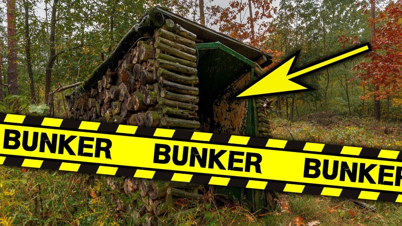 BUNKER IM WALD MIT EINGANG ALS HOLZSTAPEL GETARNT - YouTube