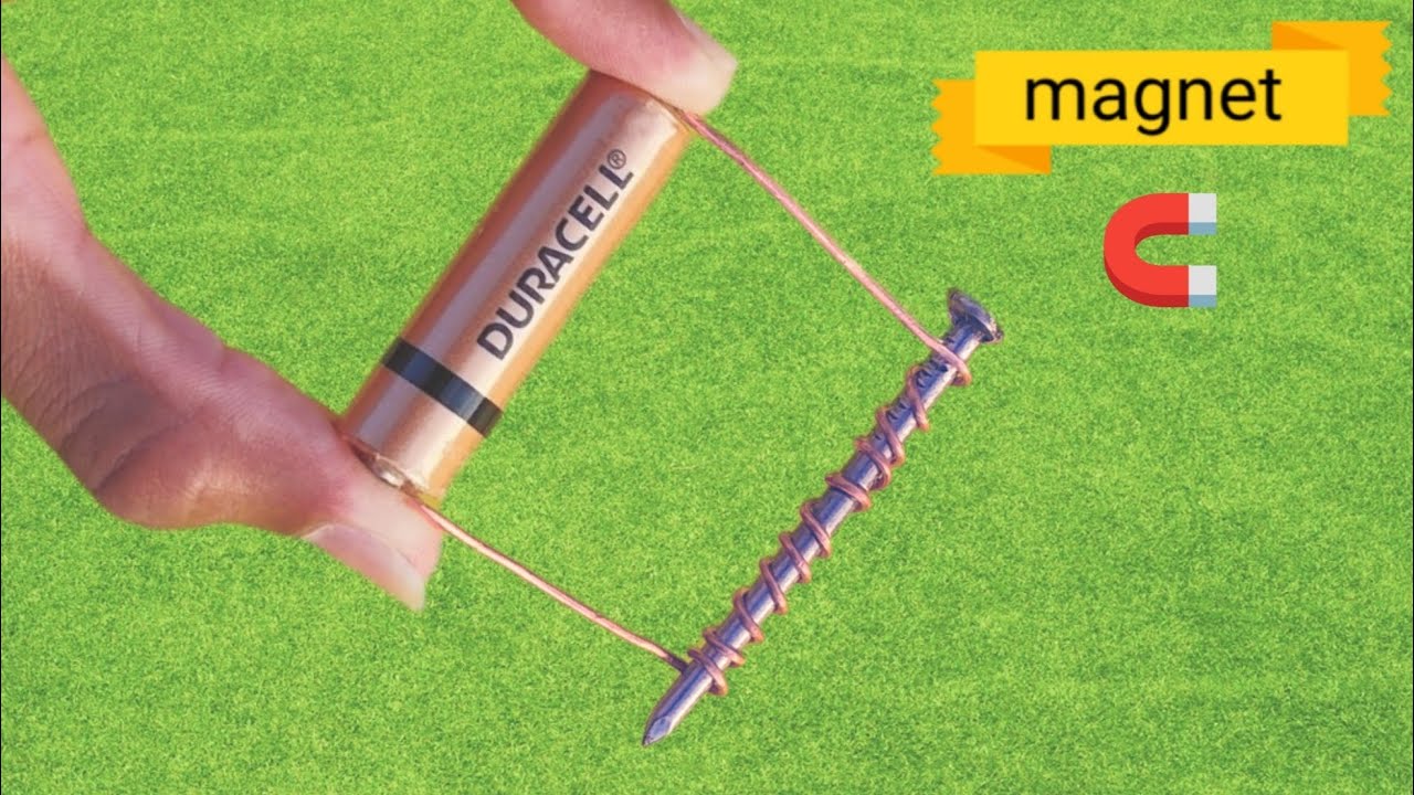 How to Make an Electromagnet - Science powerful magnet 🧲 #experiment # ...
