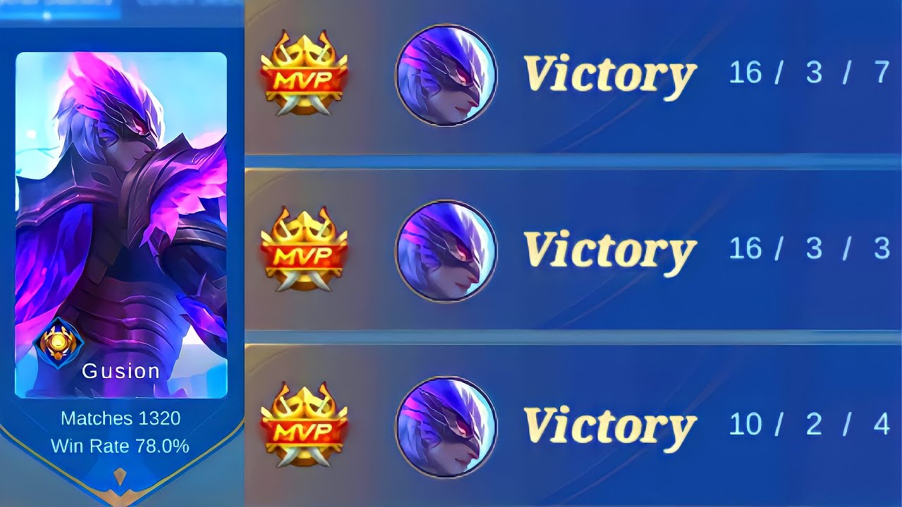 Top Global GUSION TUTORIAL For SOLO RANK!! OFFLANER GUSION AUTO WIN ...