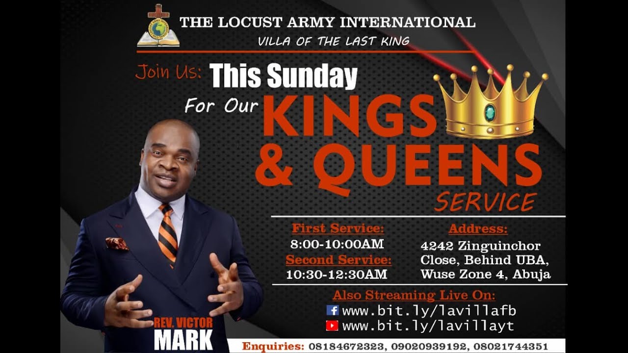 KINGS & QUEENS SERVICE WITH REV VICTOR MARK. AT VILLA OF THE LAST KING ...