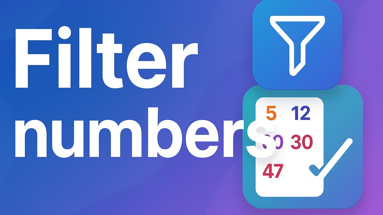 Filter Numbers Quickly and Accurately for FREE - YouTube