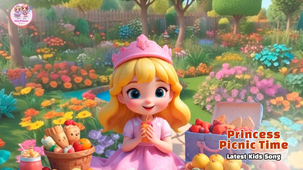 👑🍉 Princess Picnic Time Kids Song | Fairy Princess Rhymes 🧺🎶 # ...
