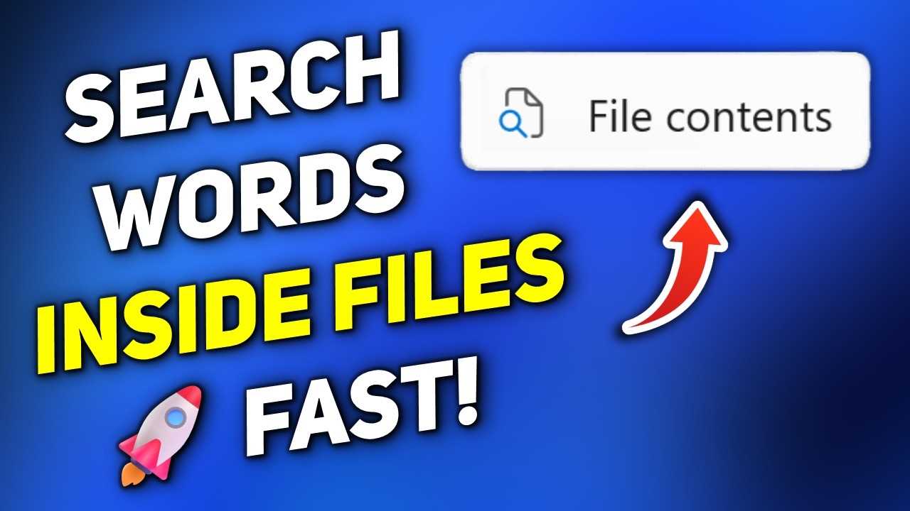 How to Search for Words within Files on Windows 11 - YouTube