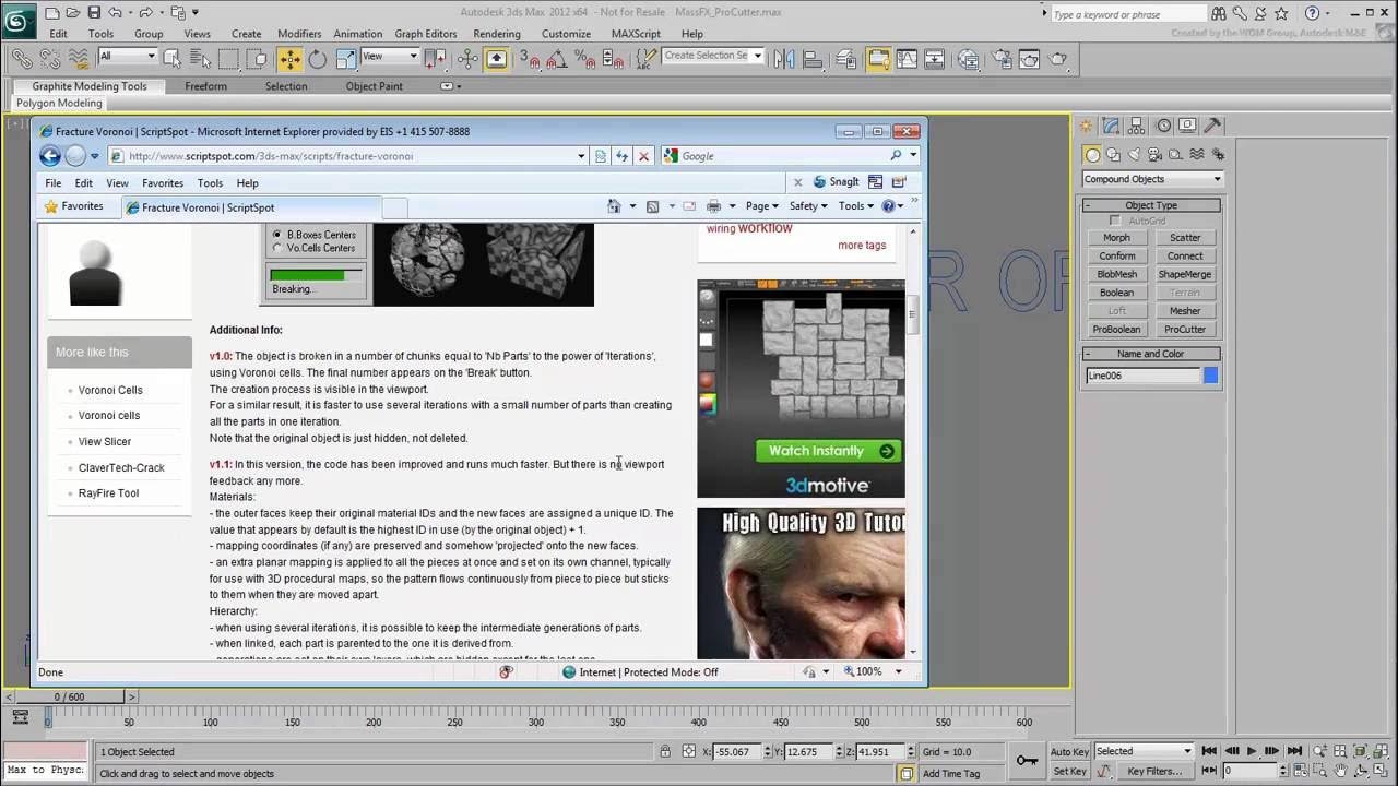 Animating Text in 3ds Max - Part 2 - Using MassFX - YouTube