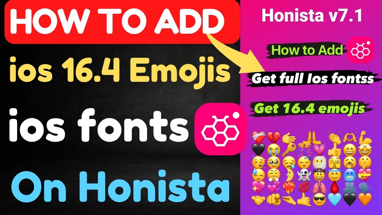 How To Add ios fonts & ios 16.4 emojis On Honista | Get ios emojis on ...