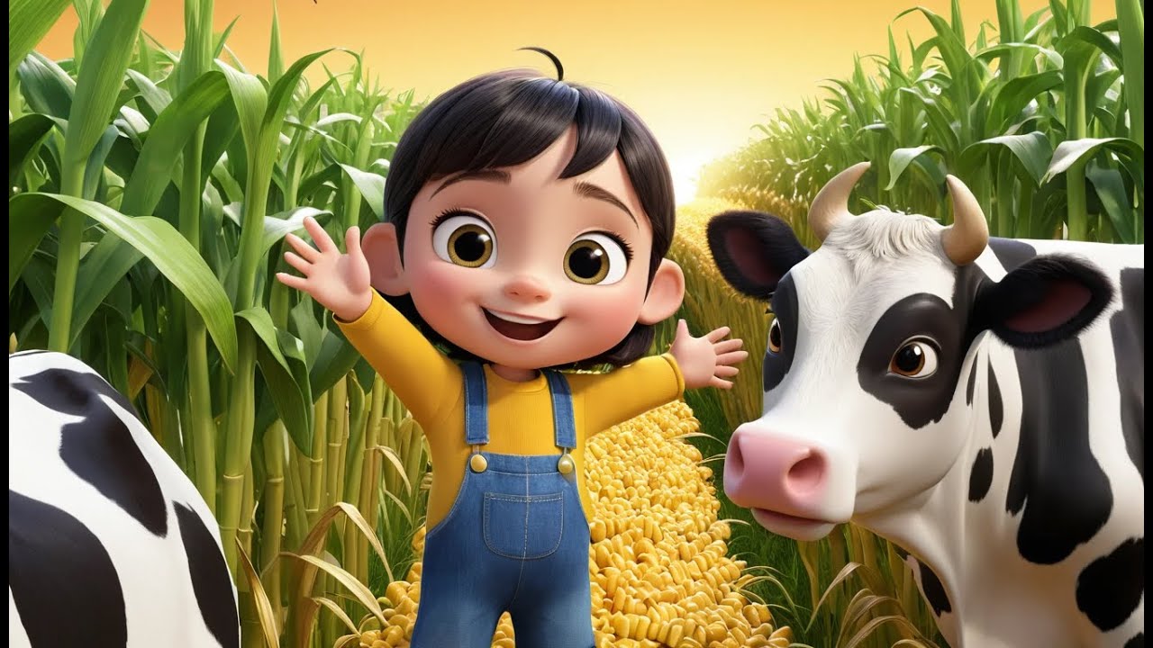The Cows in the Cornfield Rhyme Song | Popular Nursery Rhyme ...
