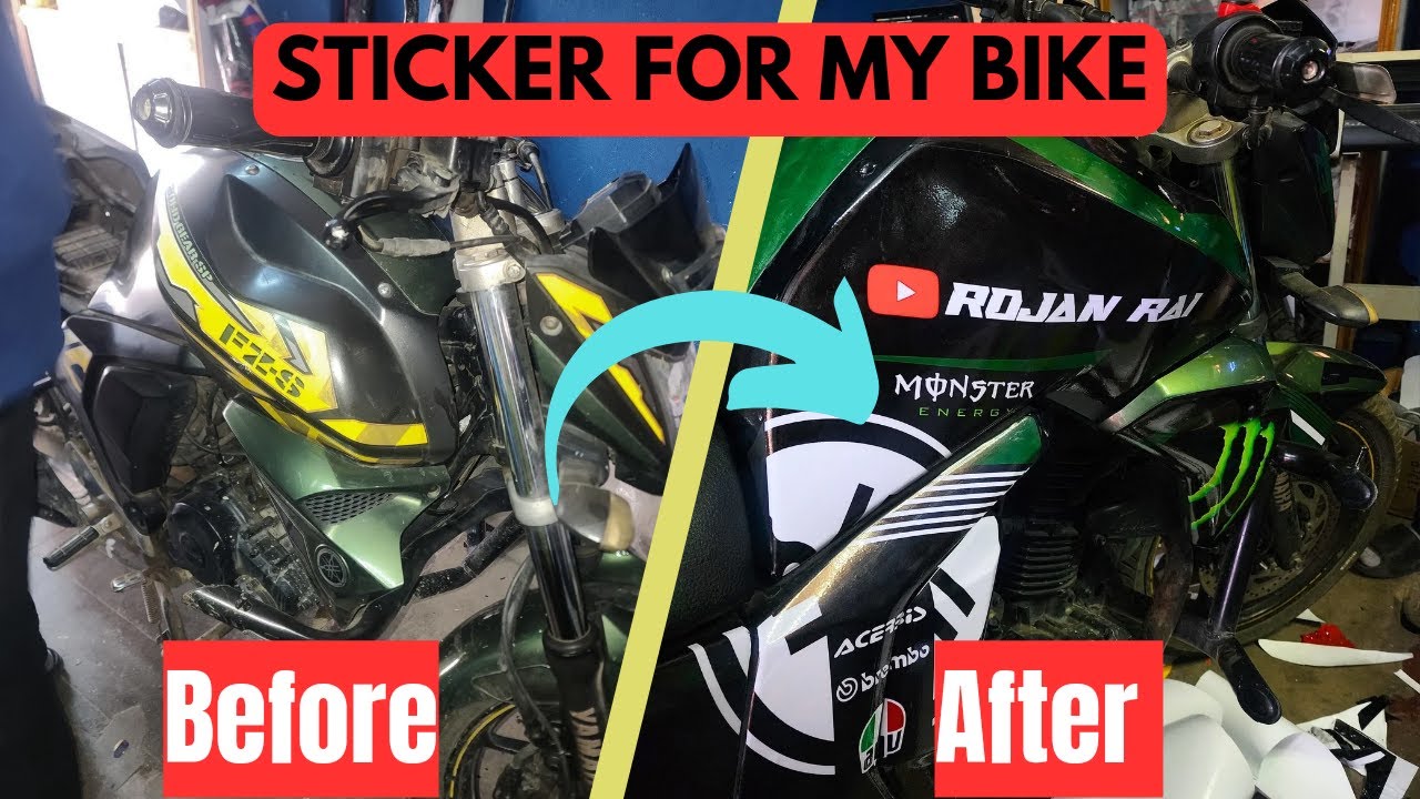 BIKE MAA STICKER 😳 || STICKER FOR BIKE || KATHMANDU - YouTube