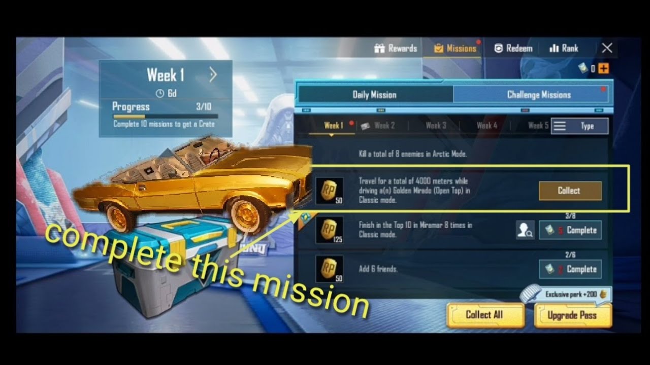Location of Golden mirado(open top) car in classic mode - YouTube