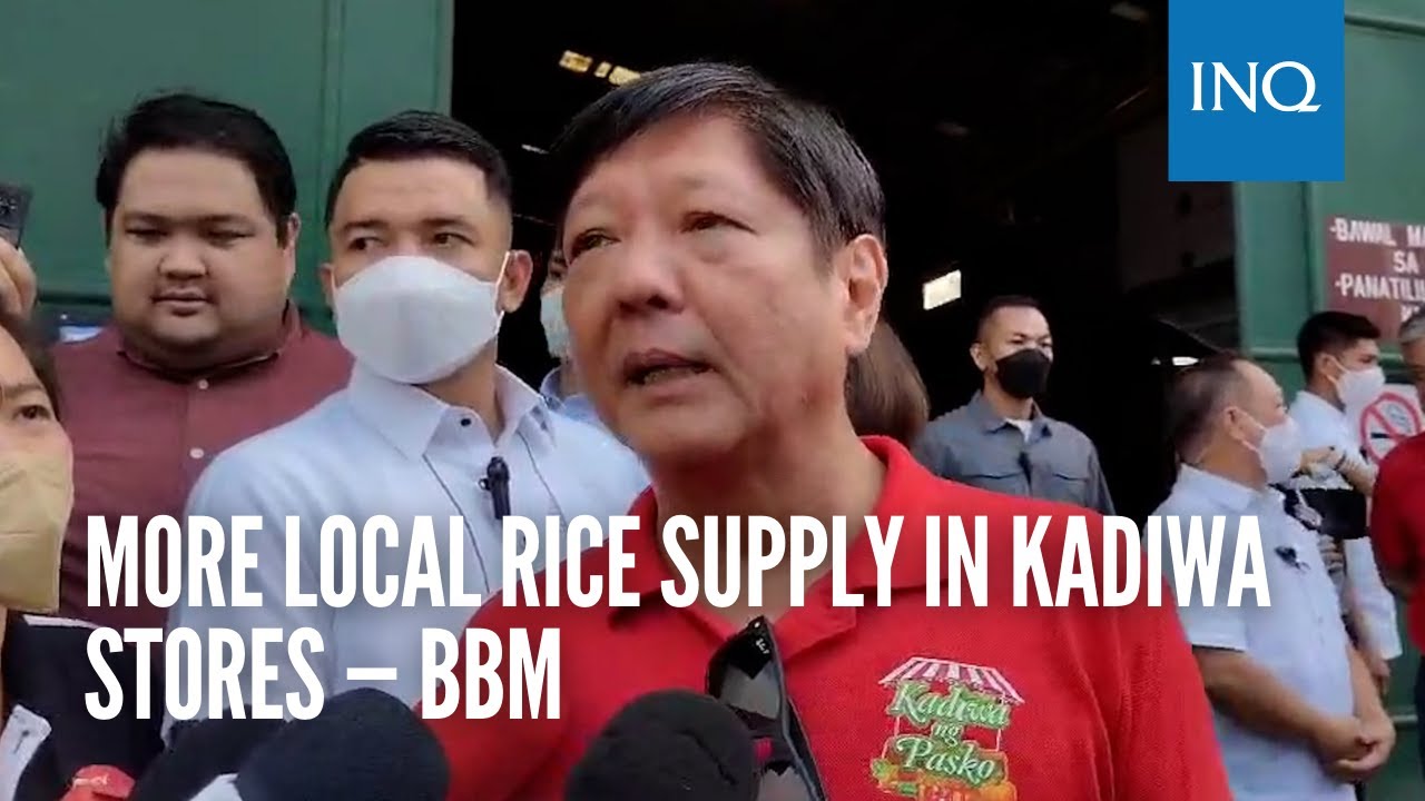More local rice supply in Kadiwa stores — BBM - YouTube