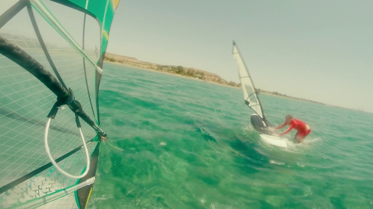 Виндсерфинг Артема. Windsurfing school on Cyprus! - YouTube