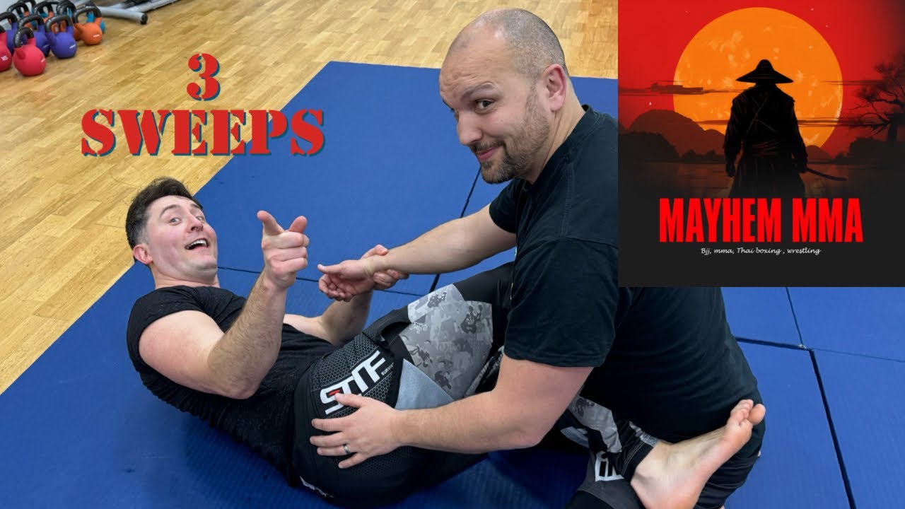 3 powerful sweeps from guard position - YouTube