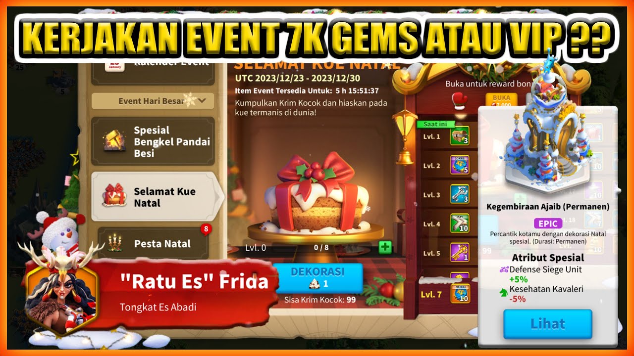 EVENT TERBARU 7K GEMS ROK ATAU SIMPEN UNTUK VIP ?? - YouTube