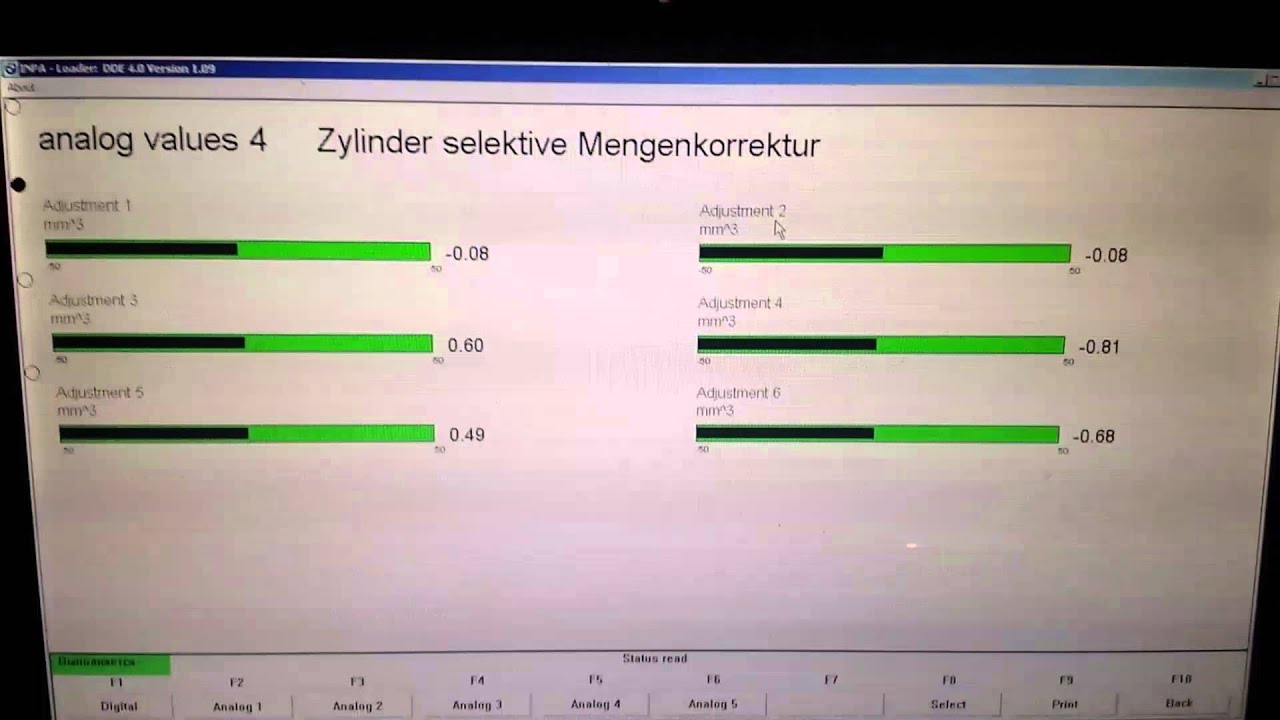 bmw E39 M57 injectors inpa - YouTube