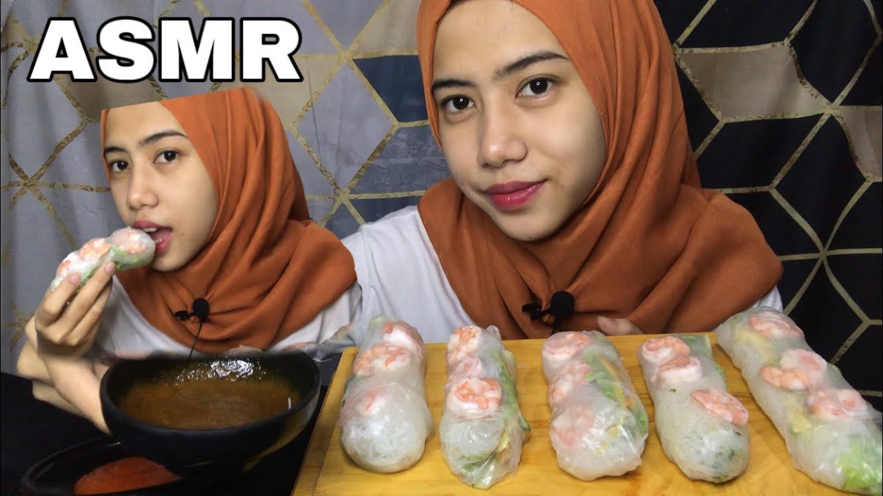 MUKBANG ASMR SPRING ROLL | EATING SOUNDS - YouTube