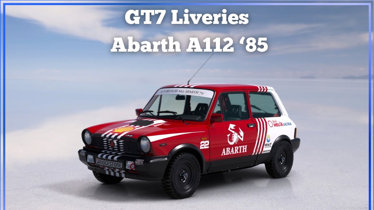 GT7 Livery Design | A112 Abarth '85 snow edition - YouTube