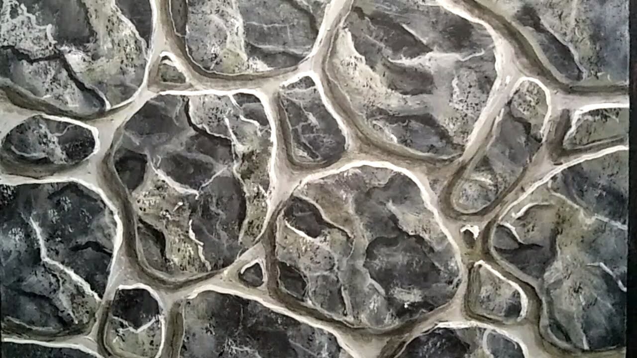 PROSES SIMPLE !! Buat Motif Batu Alam Warna Hitam !! Create Black ...