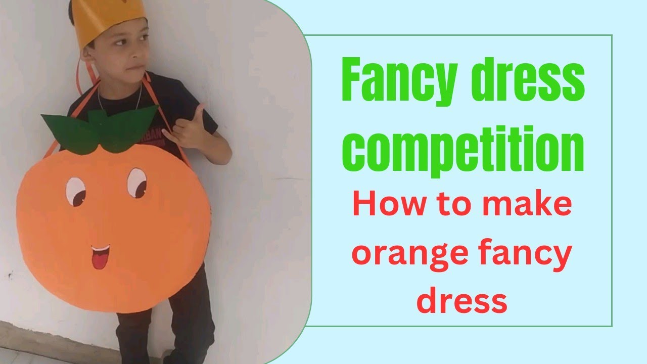 How to make orange🟠 fancy dress for fancy dress competition || best ...
