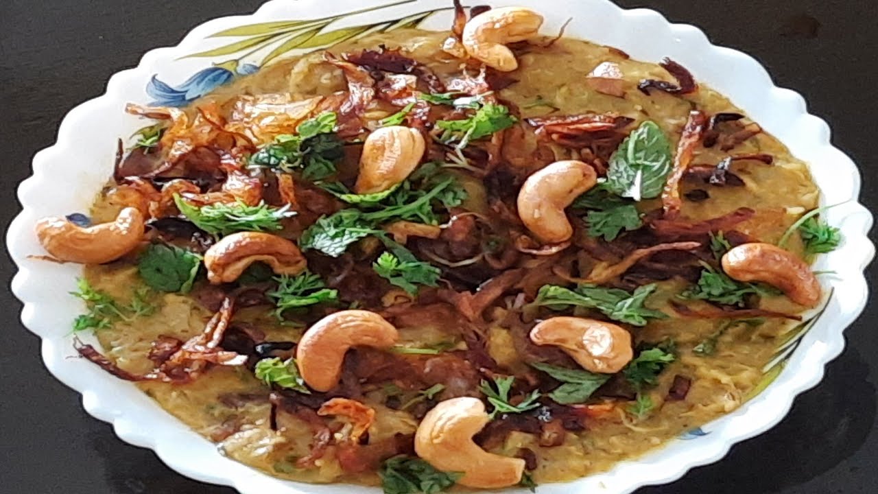 Hyderabadi Reshedaar Chicken Haleem | How to make Harees at home - YouTube