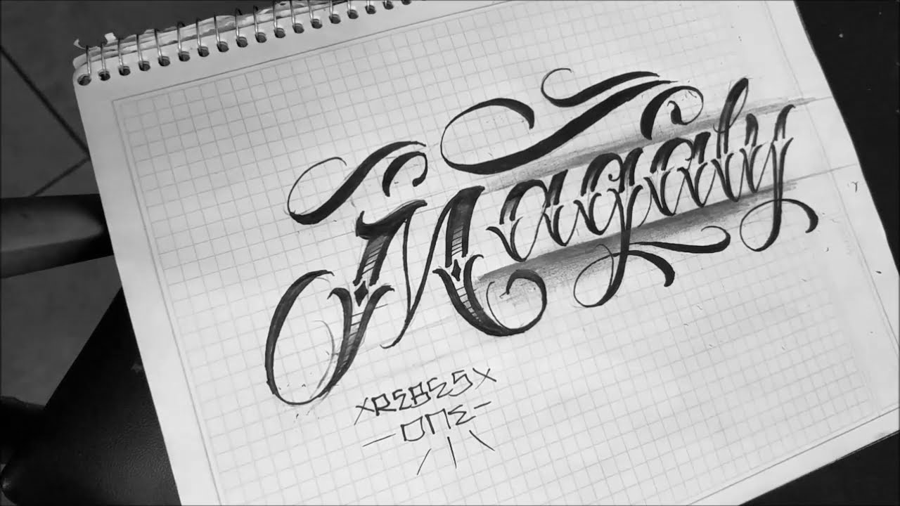 dibujando nombre de letras para tatuar magaly /letras para tatuar ...