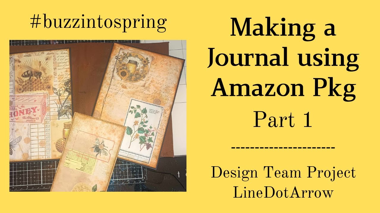 Making a Journal using Amazon packaging Part 1 #buzzintospring - YouTube