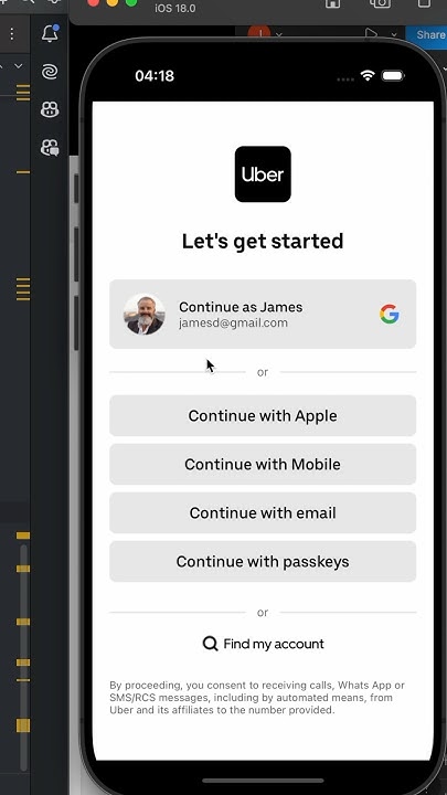 Uber Login Screen In React Native - YouTube