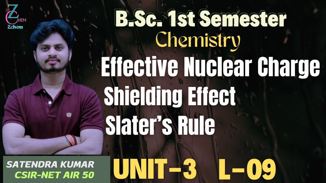 (L9) Slater's rule || slater's rule bsc 1st sem #effectivenuclearcharge ...