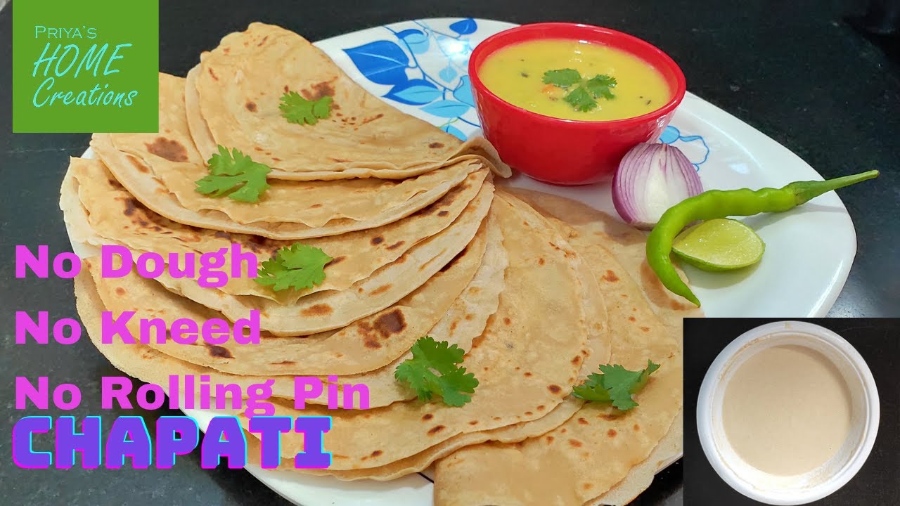 Instant Chapati | 5Min Recipe | No Kneading and Rolling | Chapati with ...