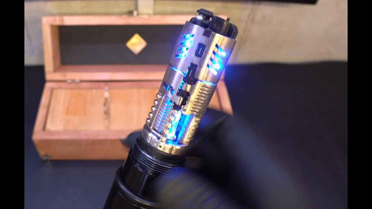 Joshua's Corran Horn MHS Neopixel Proffieboard Lightsaber w Removable Chassis and Crystal Reveal ...